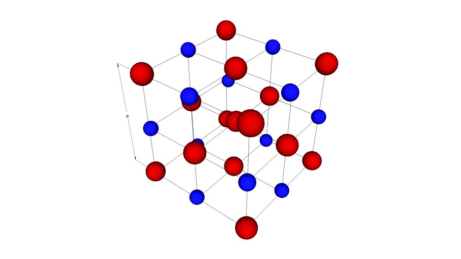Structure of NaCl 3d model