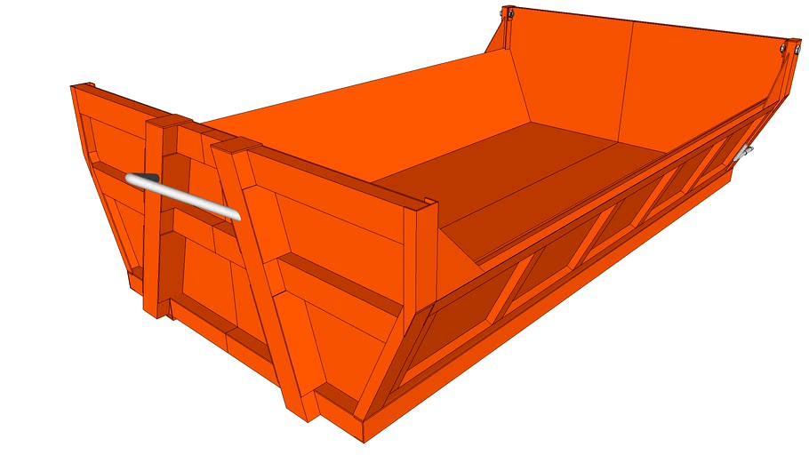 HOOKLIFT BIN V-SHAPE 5MT 3d model
