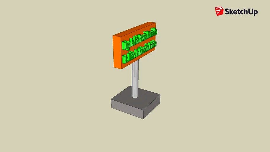 Letrero Diego 3d model