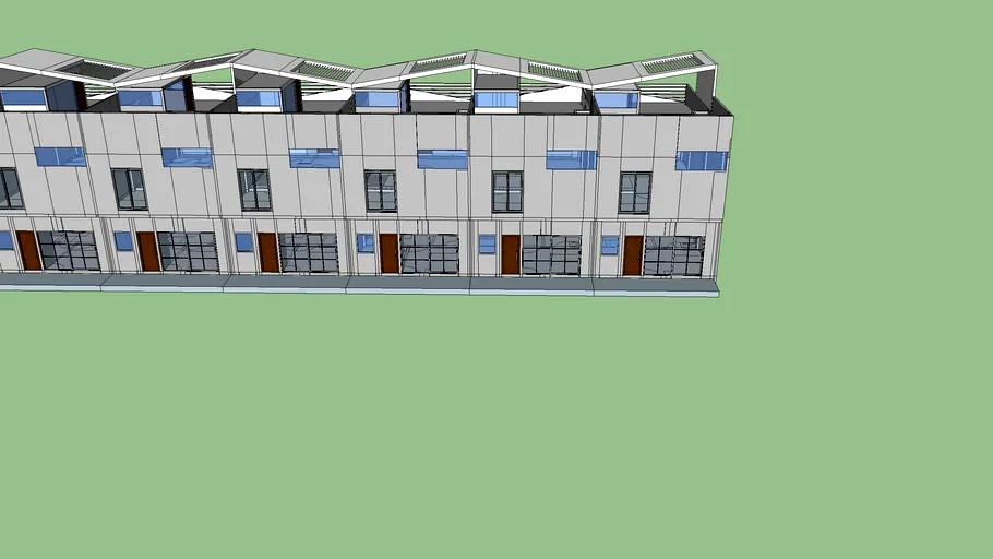 row house 3d model