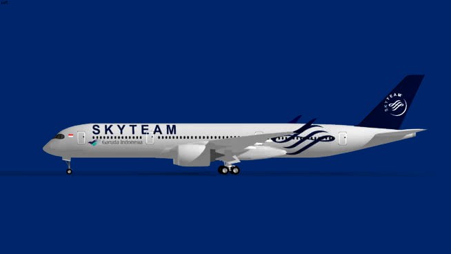 Garuda Indonesia Airbus A350-900XWB Skytean 3d model