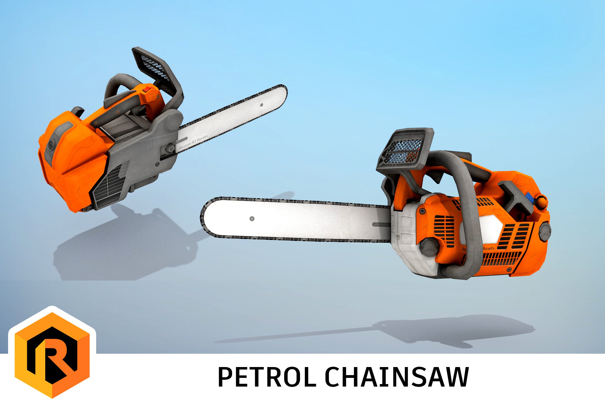 Petrol Chainsaw 3d model