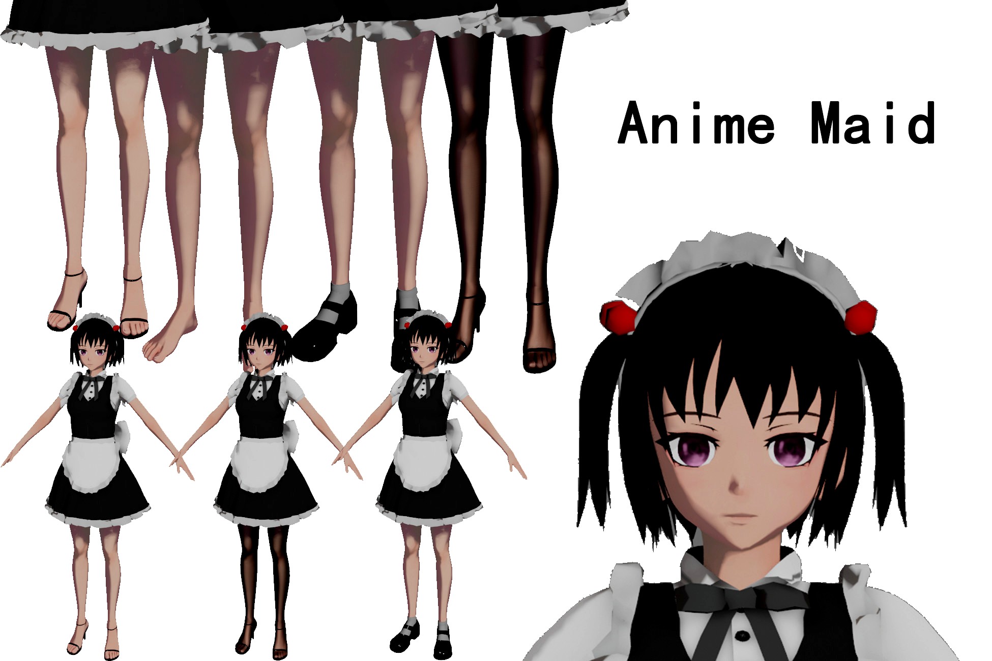 Anime Maid 3d model