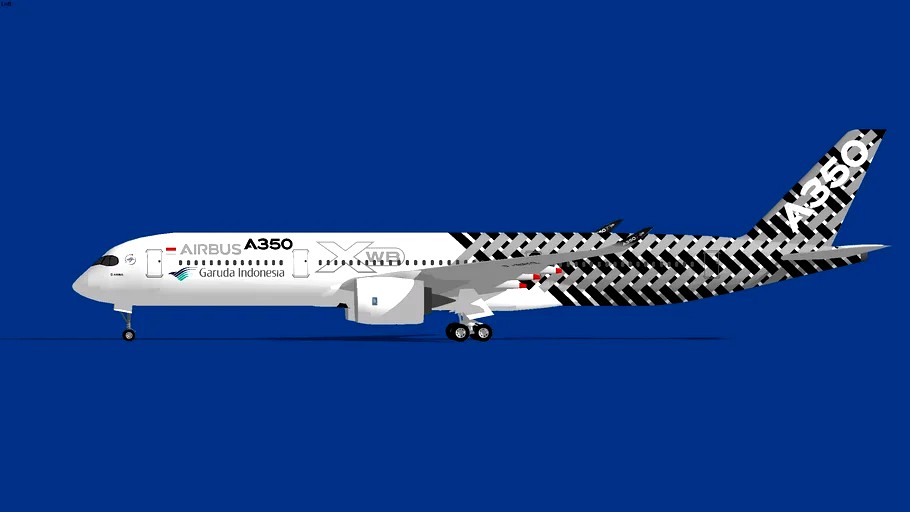 Garuda Indonesia Airbus A350-900XWB (AIRBUS) 3d model