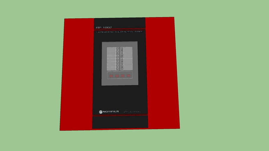 Notifier (RP-1002) fire alarm control panel 3d model