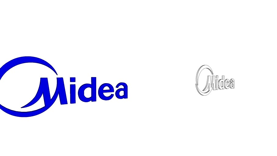 Midea Logo With LED Backlit 3d model