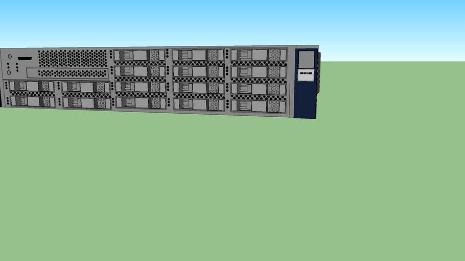 Cisco UCS C210 M2 rackmount server 3d model
