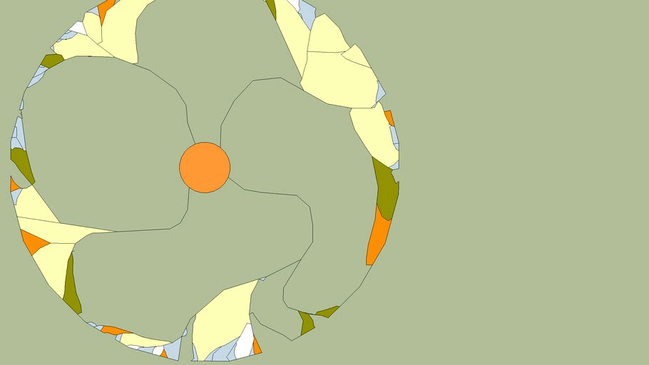 deciduous tree plan 2 3d model