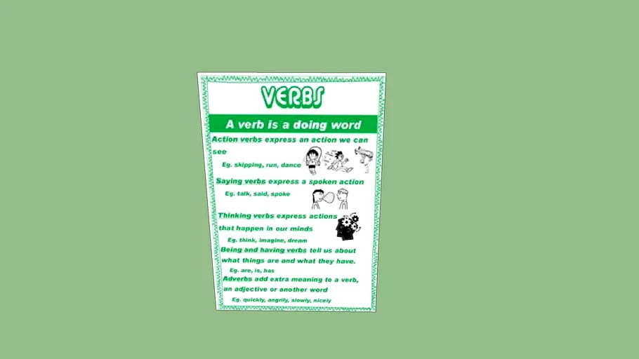 'Verbs' poster 3d model