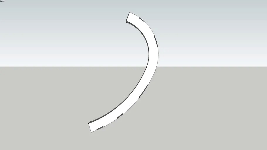 curve c truss wrapped 3d model