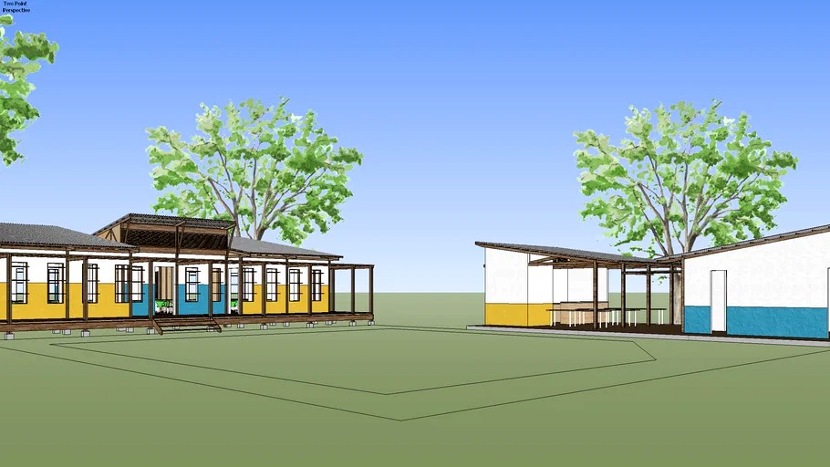 Escuela rural Yopal - Colombia 3d model