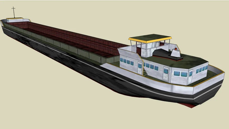 Cargo Barge 3d model