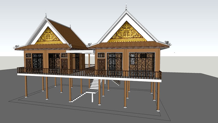 Khmer house 3d model
