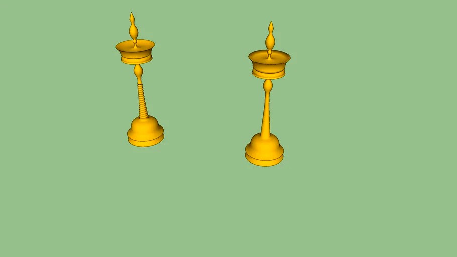 pooja lamp 3d model