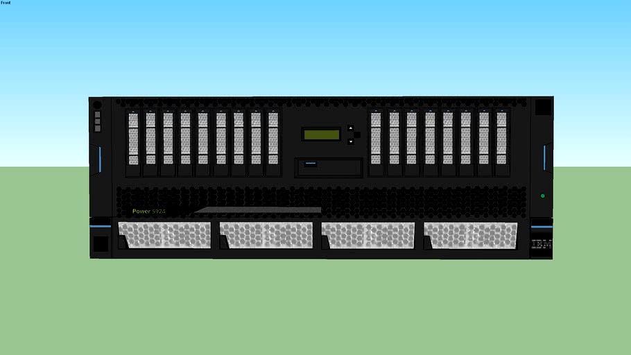 IBM Power S922 rackmount server 3d model