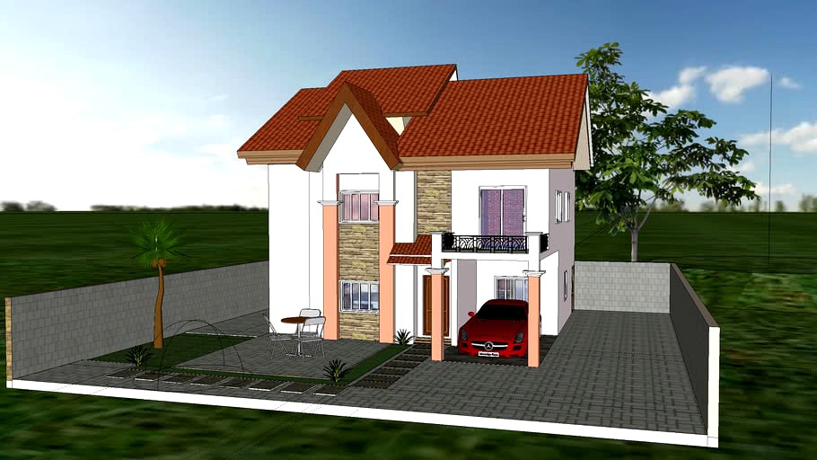two storey dreamhouse 3d model