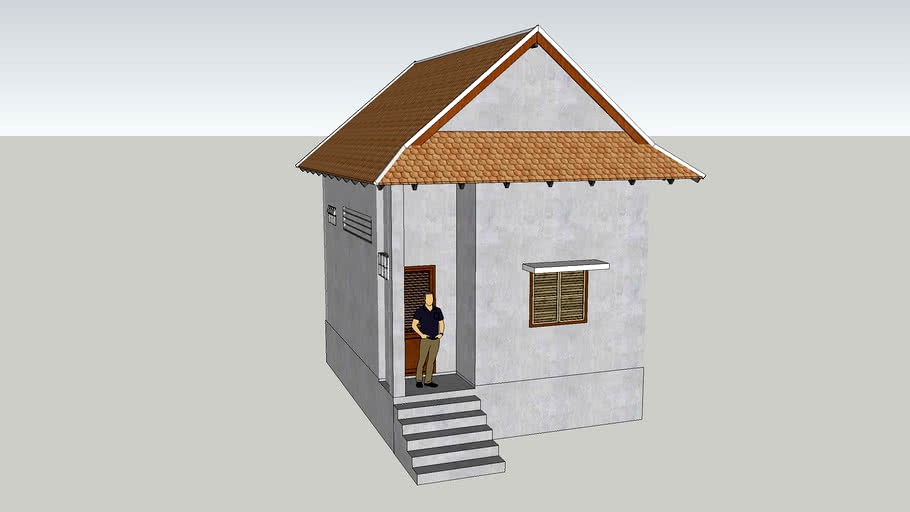 Arch small khmer house 3d model