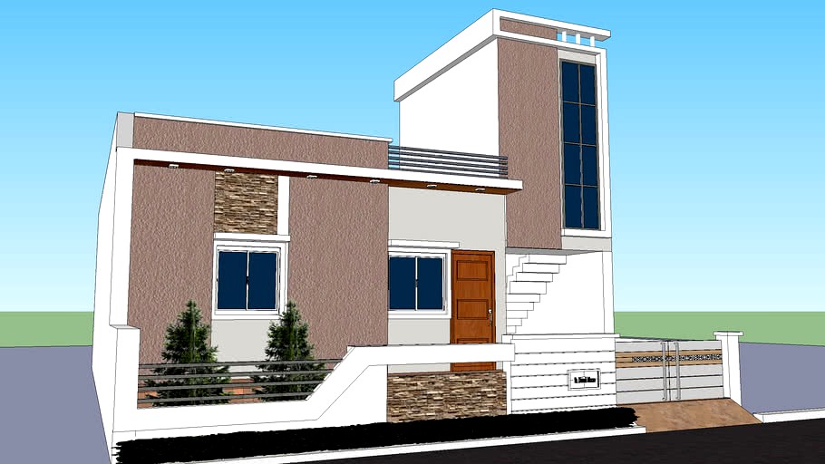 3d house plan of Ground Floor model