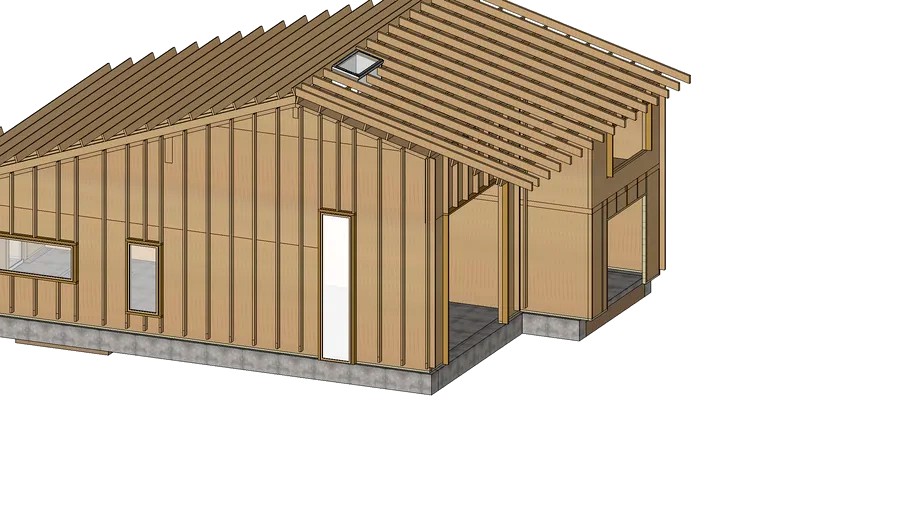 Casa Buhnici structura CLT 3d model