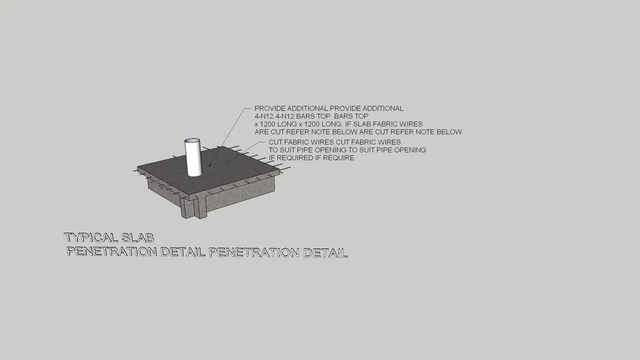 Typical Slab Penetration Detail 3d model