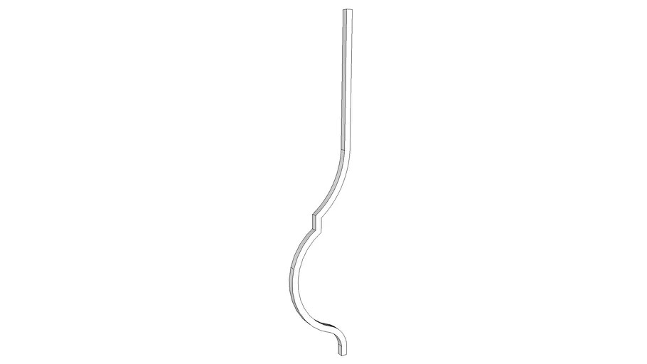 Pot Belly Railing 3d model