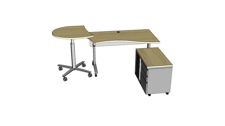 MiEN - Vinton Wave Teacher Desk 3d model