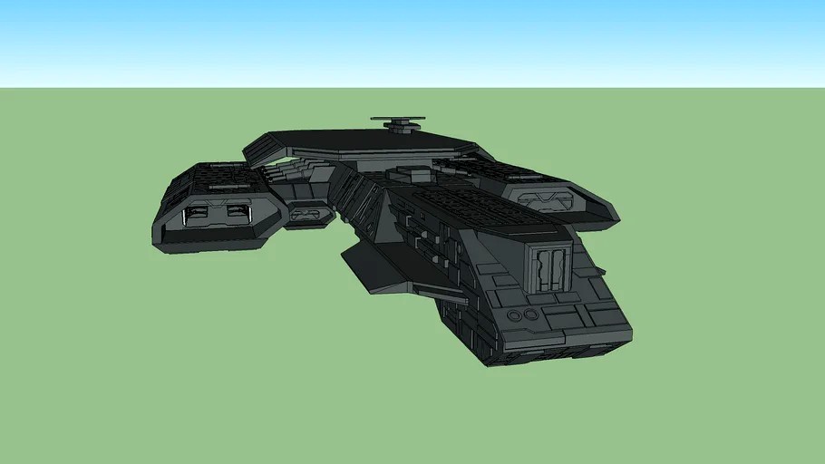 stargate daedalus X-304 with hangar 3d model