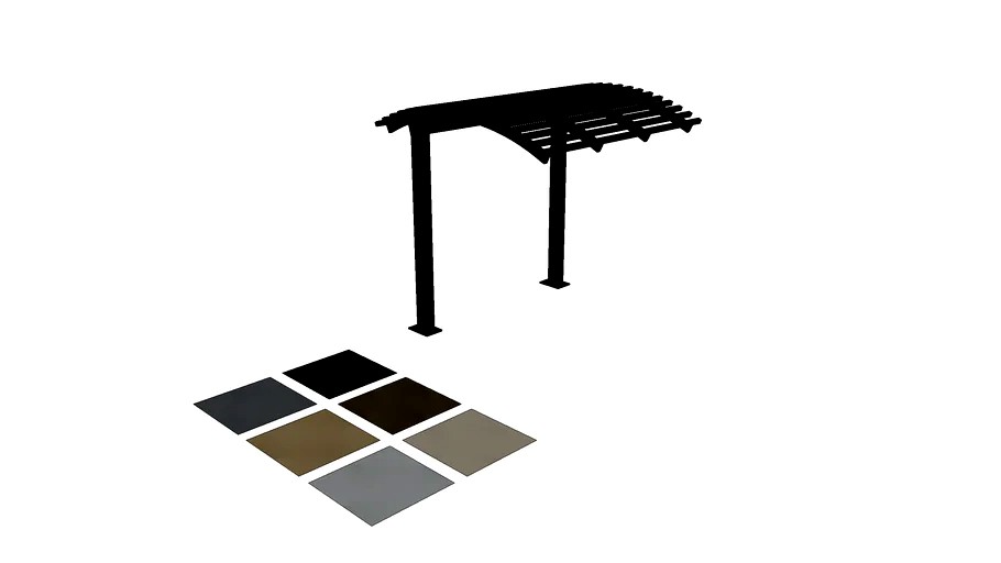 Steel Shade Pergolas Small Cantilever Pergola 3d model