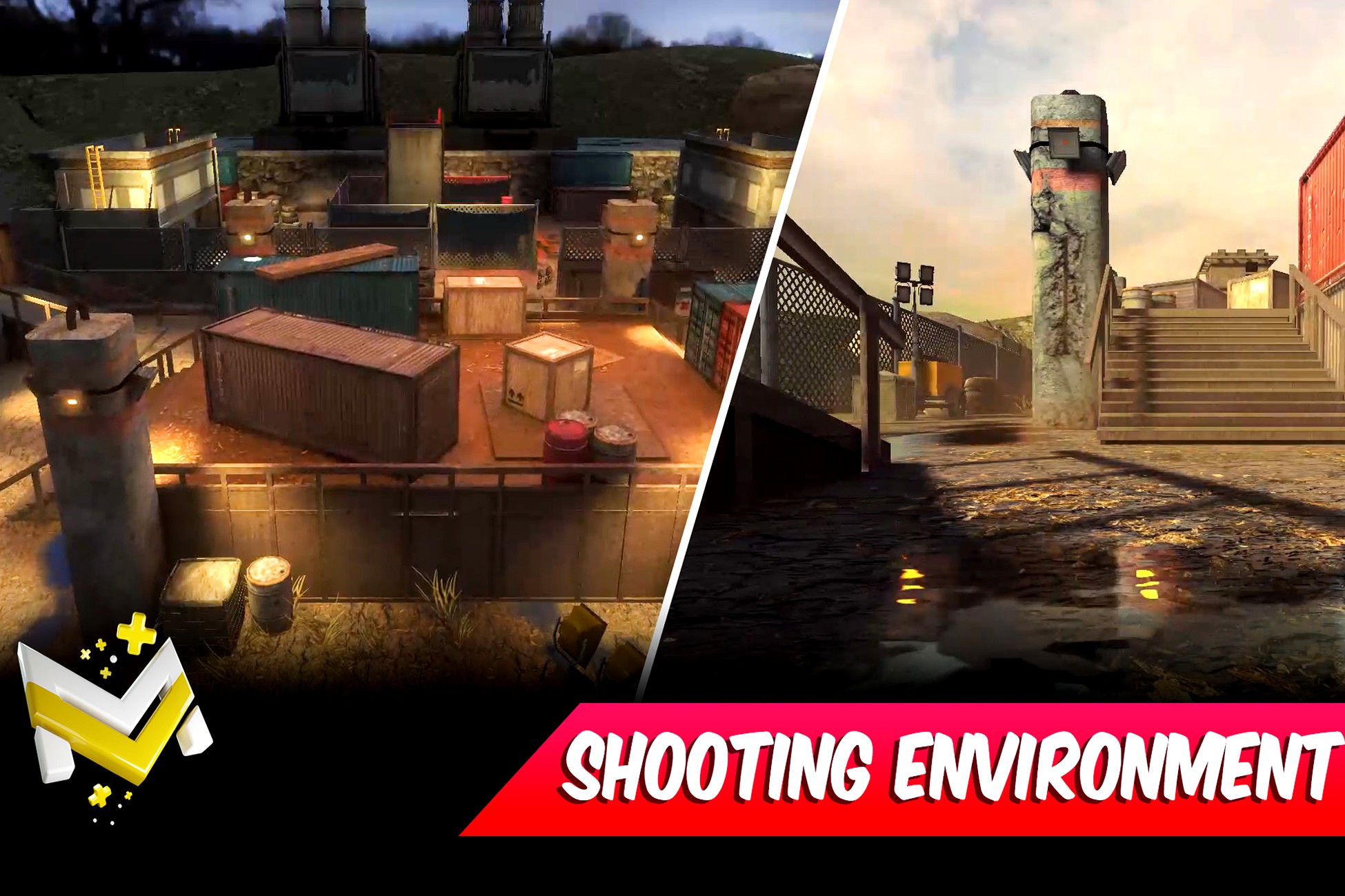 FPS Shooting Mobile Game Optimized Environment 3d model