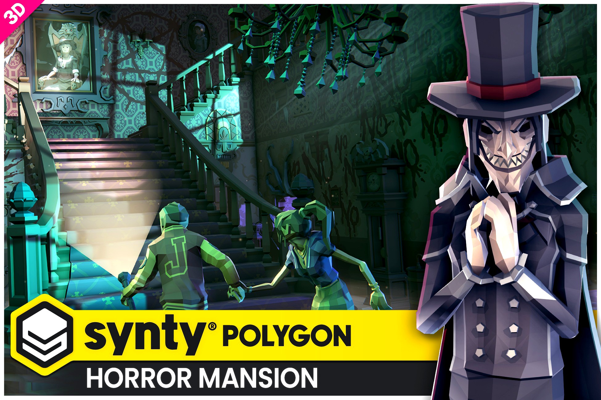 POLYGON Horror Mansion - Low Poly 3D Art by Synty model