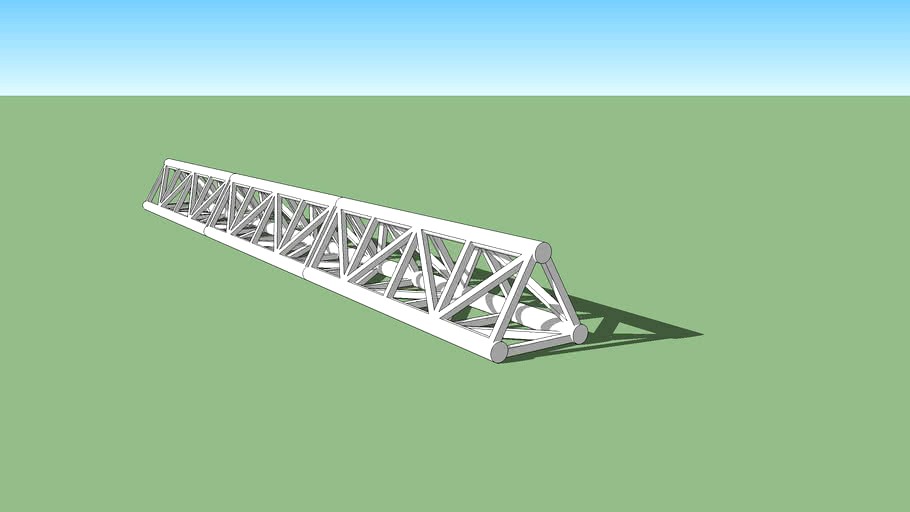 columna triangular reticulada - lattice column - truss structure 3d model