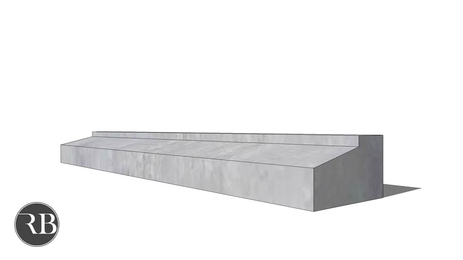 Natuurstenen raamdorpel (stone window sill) 3d model