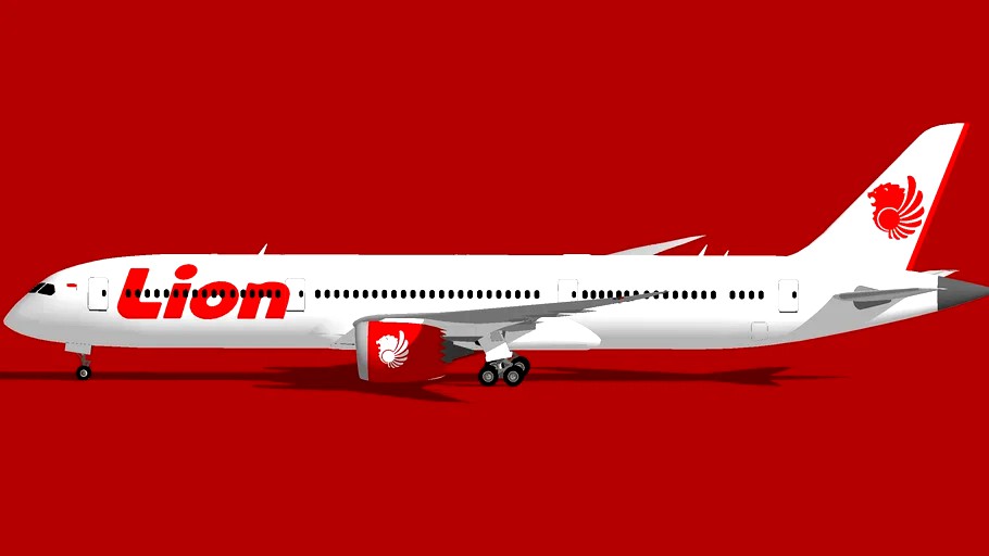 Lion Air Boeing 787-9 Dreamliner 3d model