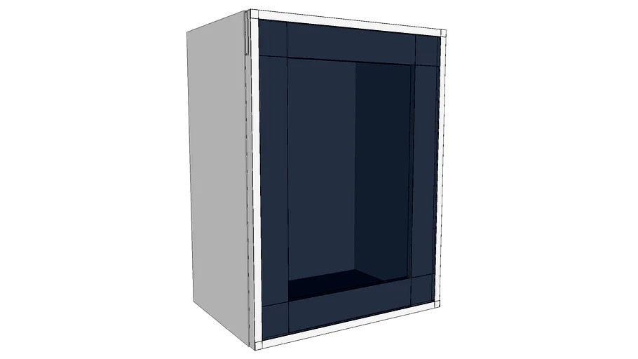 SINGLE FLAP UP ALU FRAME GLASS SHUTTER 3d model