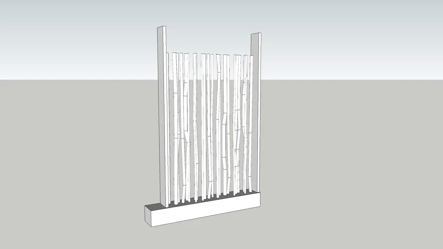 Bamboo , Wood Screen Wall 3d model