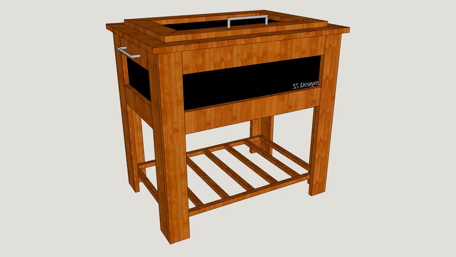 3' Custom Ice Chest 3d model
