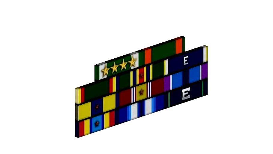 US NAVY Ribbon rack insignia 3d model