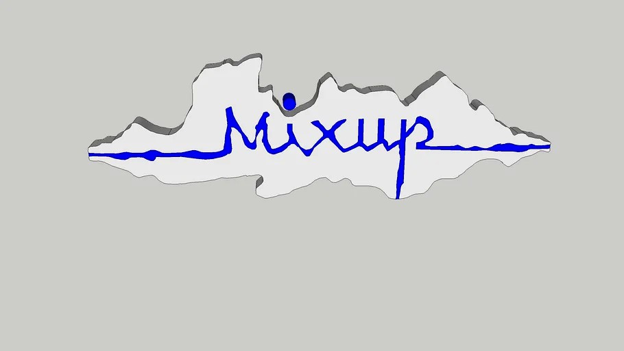 Mixup logo 3d model