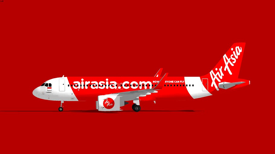 Indonesia AirAsia A320 NEO 3d model