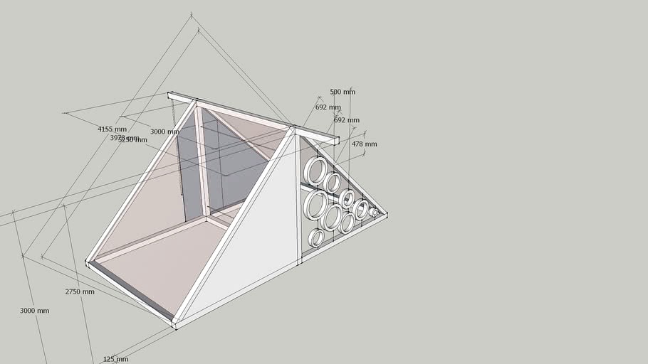 Modular Obsticle Course Frame With Obsticles 3d model