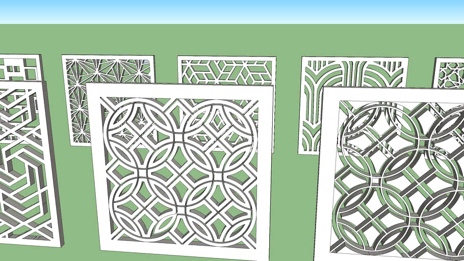 jali window design 3d model
