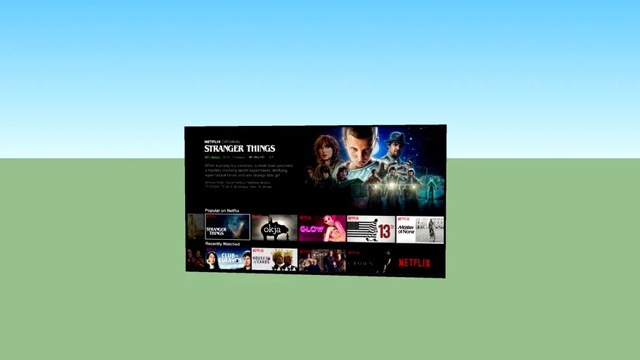 TV LED NETFLIX 3d model