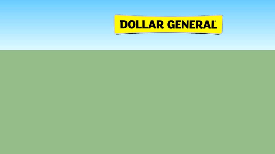 Dollar General Logo Wall Signage 3d model