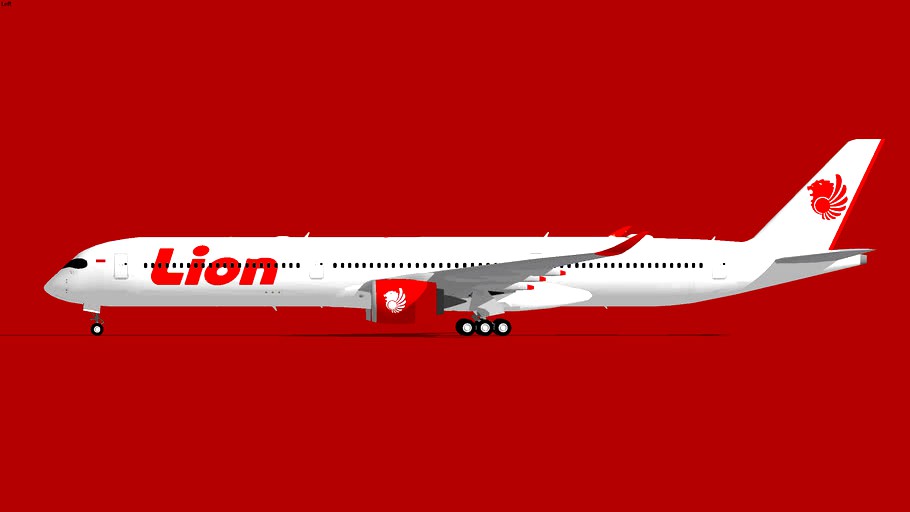 Lion Air Airbus A350-1000XWB 3d model