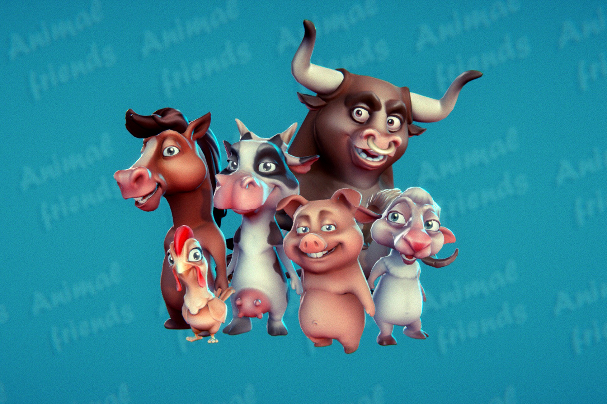Animal Friends: Farm Animals 3d model