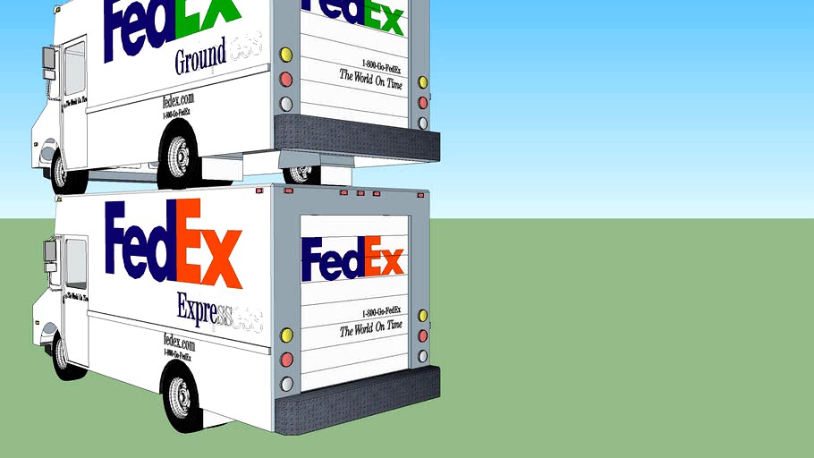 FedEx Trucks 3d model