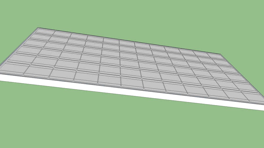 72 Cells solar module 3d model