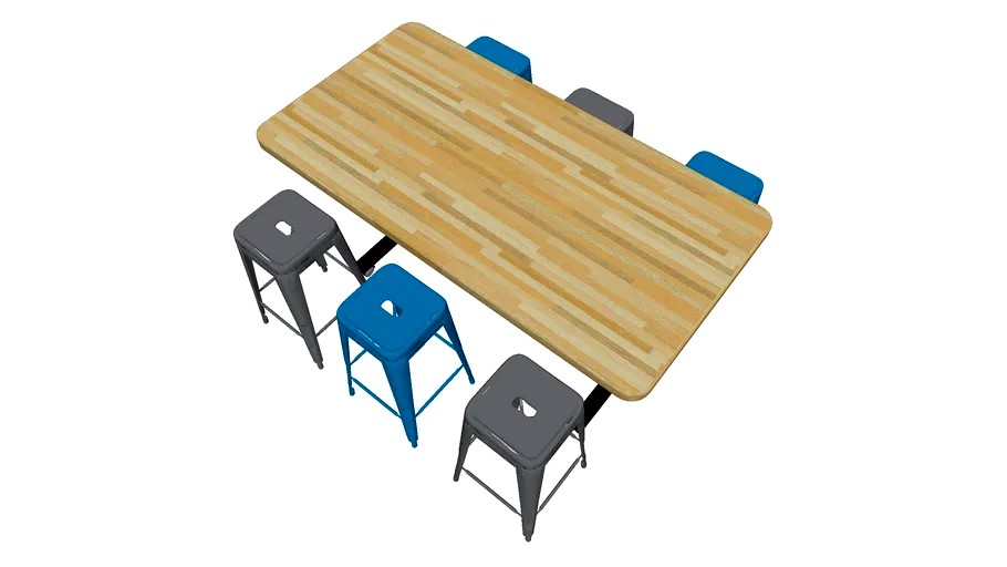 cef - Butcher Block Table for Maker 3d model