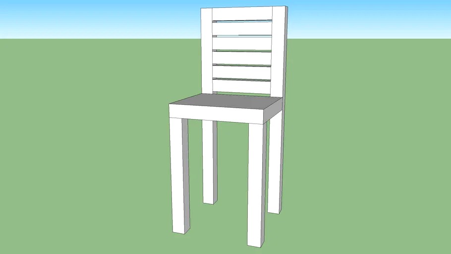 houten stoel 3d model