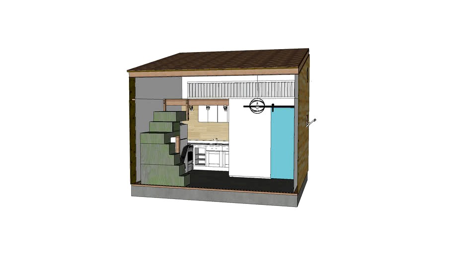 Tiny House JCDB cutaway 3d model